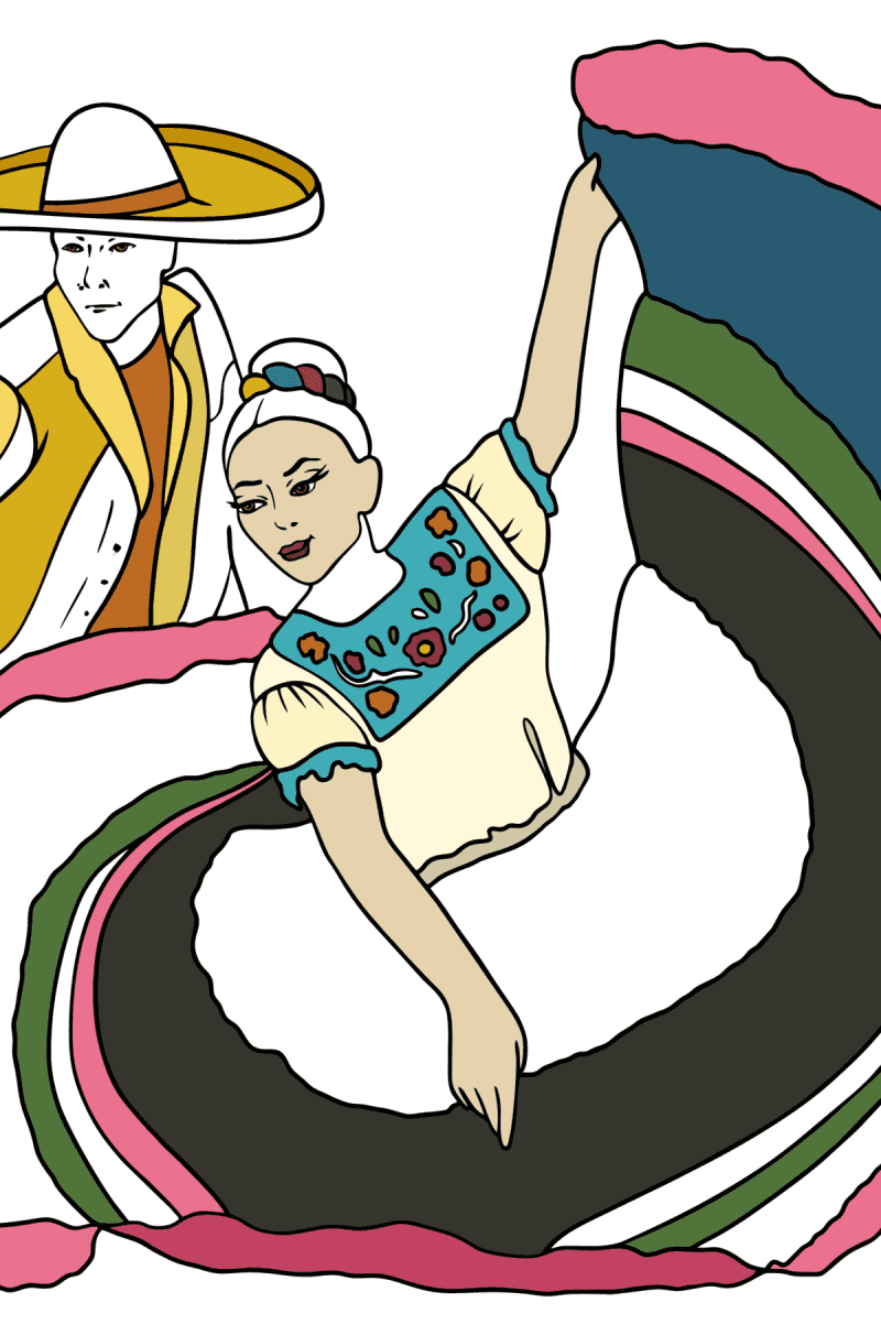 Carnival in Goa coloring page | Coloring-for-Adults.com