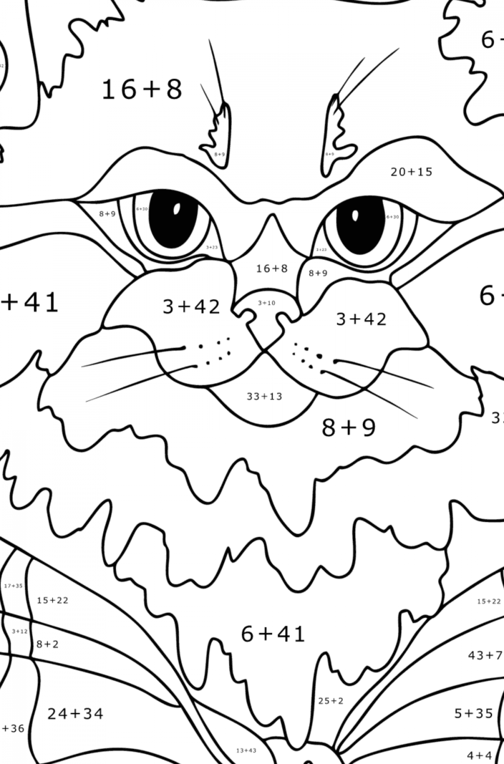 Cute kitten - Cats Coloring pages for Adults Online and Print