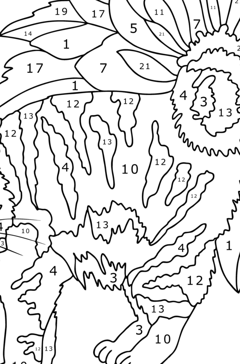 Ginger cat - Cats Coloring pages for Adults Online and Print