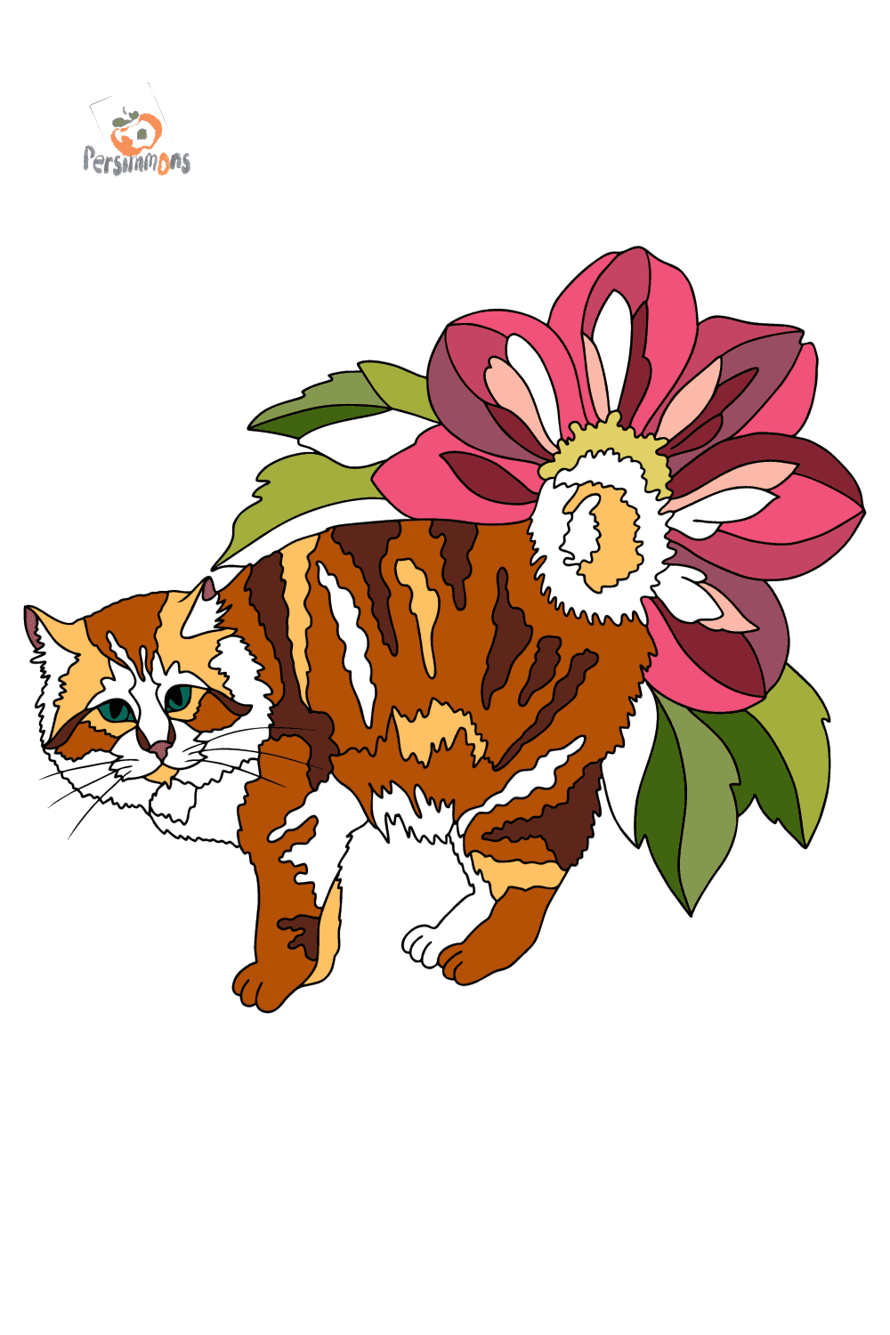Ginger cat - Cats Coloring pages for Adults Online and Print