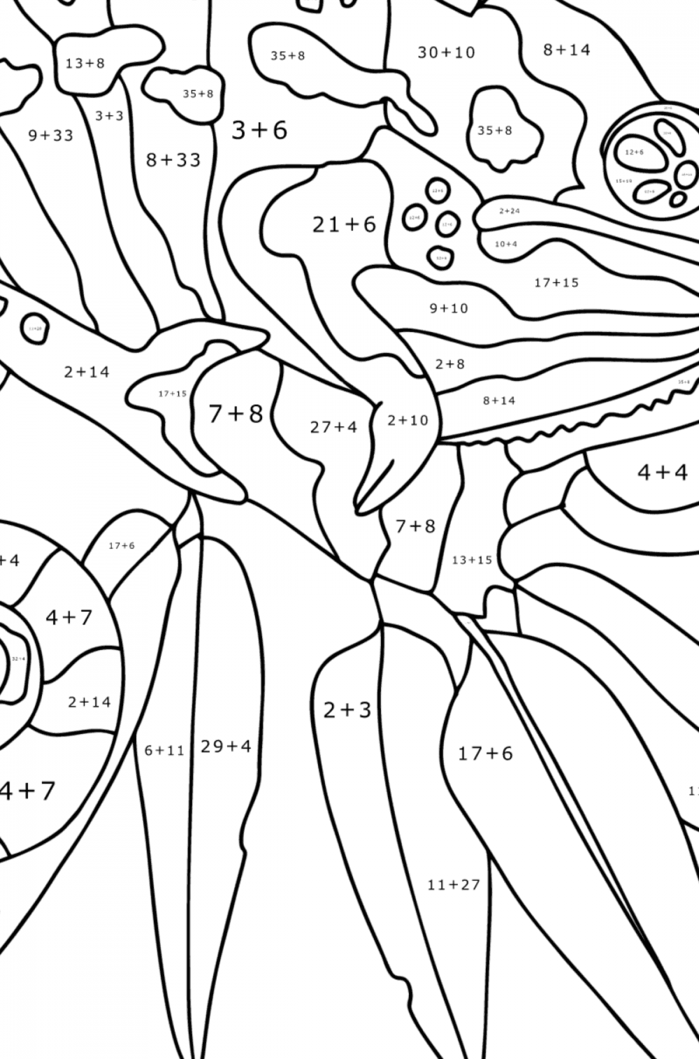 Blue chameleon - Chameleons coloring pages online and printable