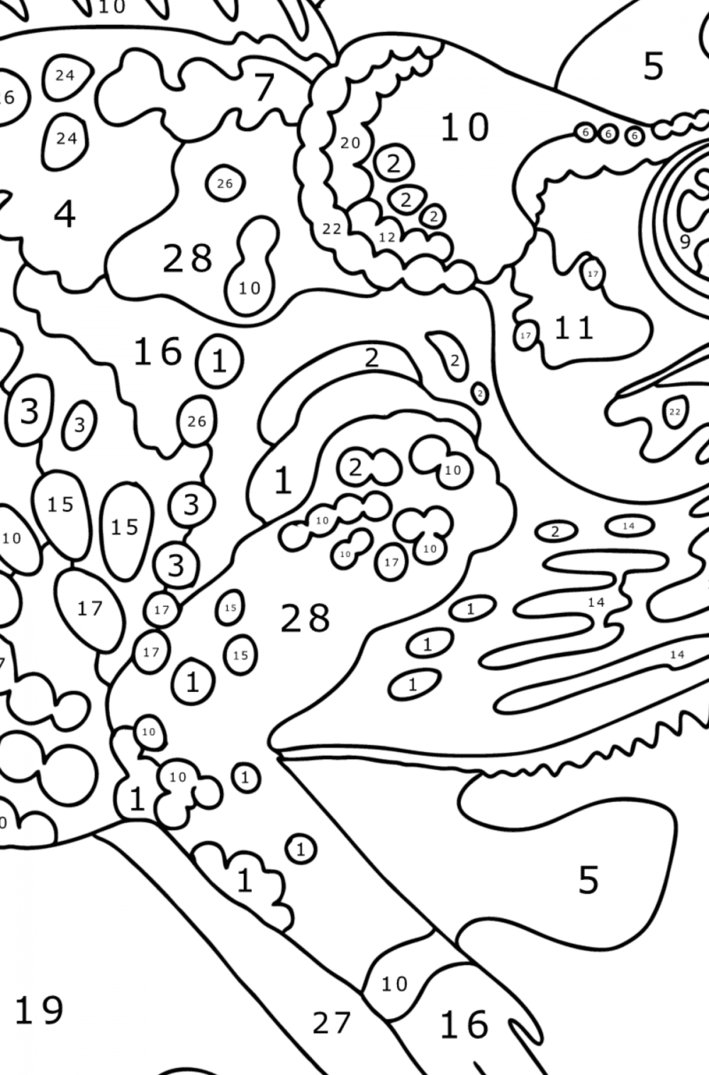 Mosaic chameleon - Chameleons coloring pages online and printable
