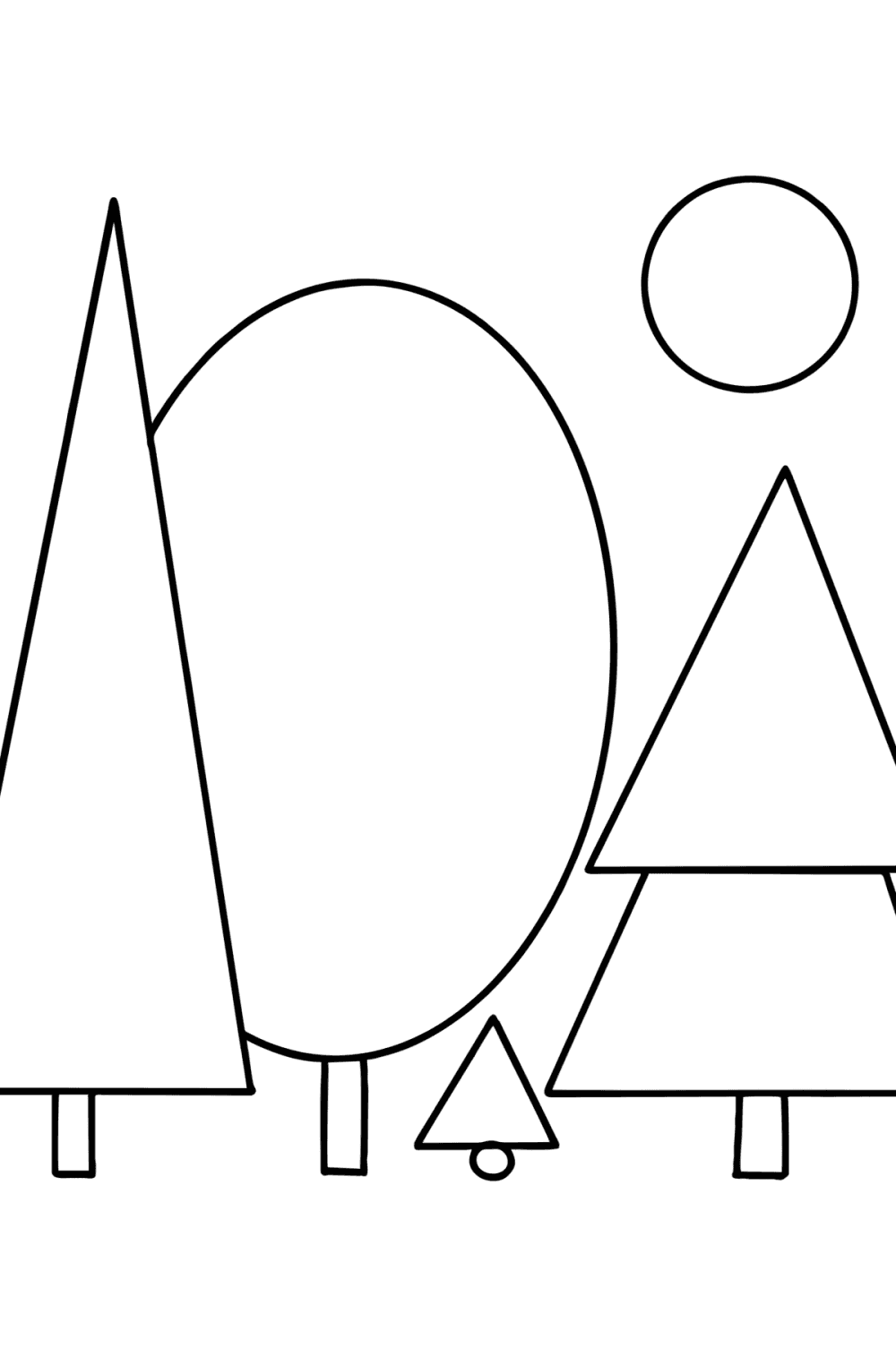 Coloring page Geometric shapes for Kids - Play online for Free