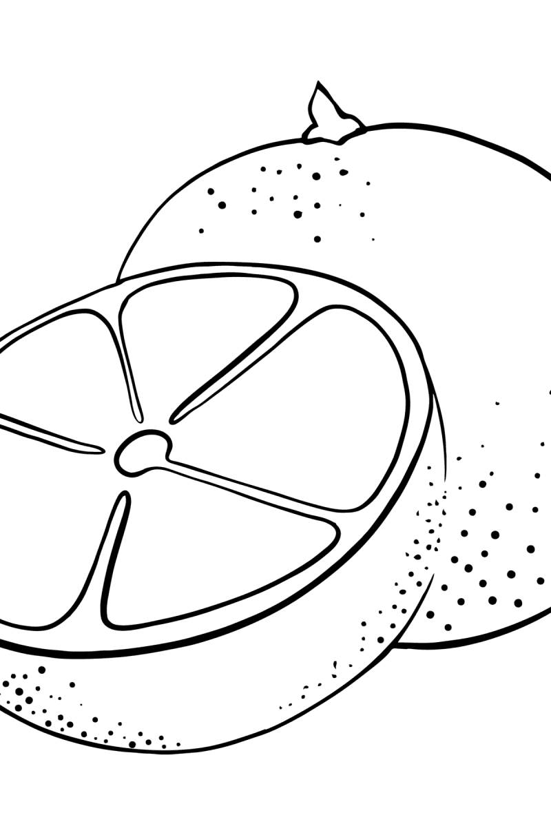 Coloring page Grapefruit for Kids - Play online for Free