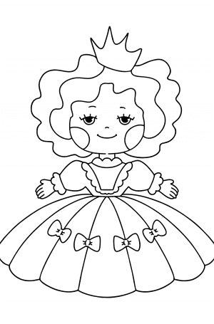 Coloring page Little Princess for Kids - Play online for Free