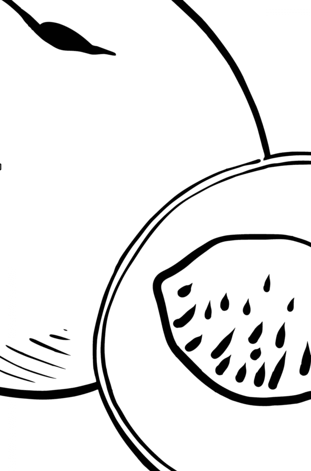 Coloring page Nectarine for Kids - Play online for Free
