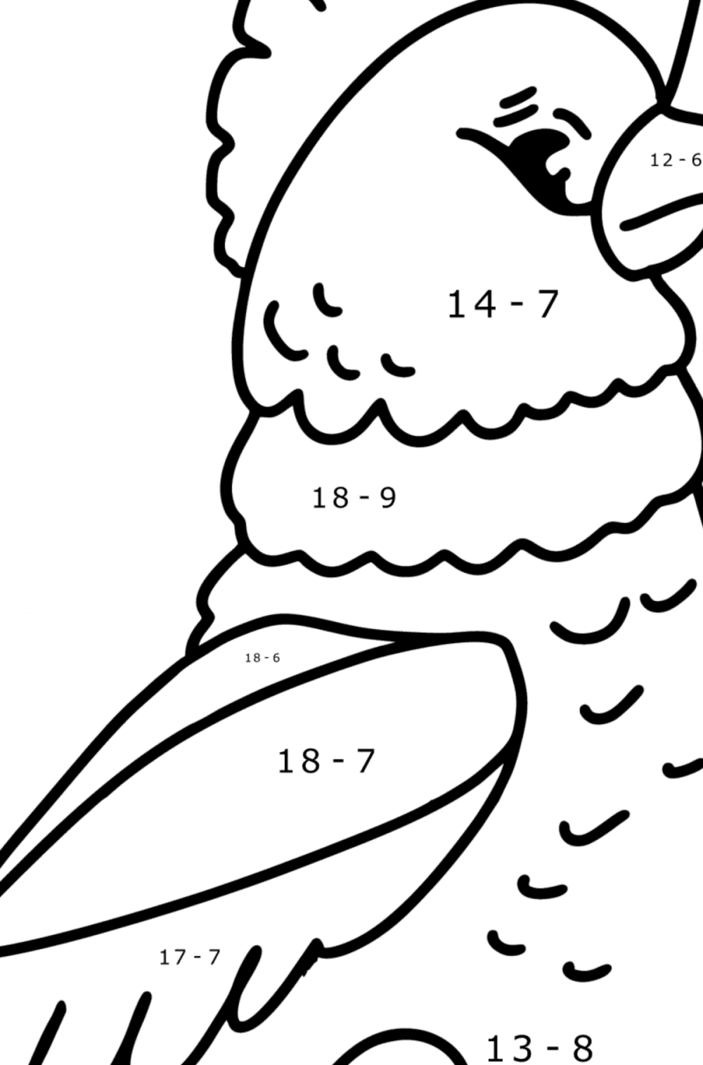 Coloring page Parrot cockatoo for Kids - Play online for Free