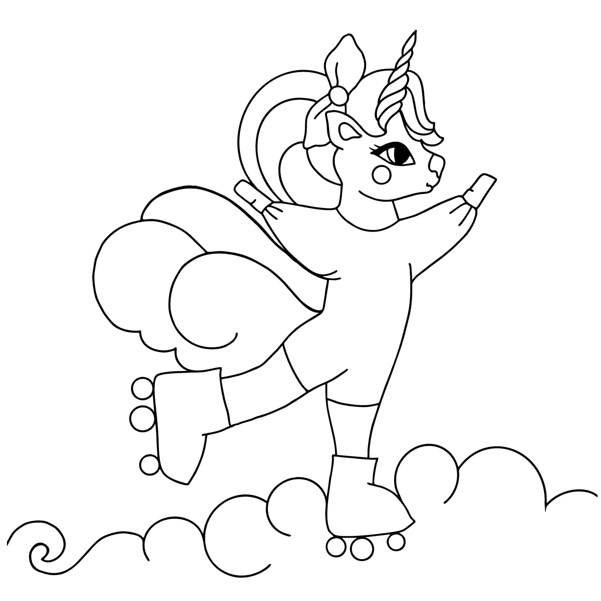 Magic unicorn - Cute coloring pages for Adults online