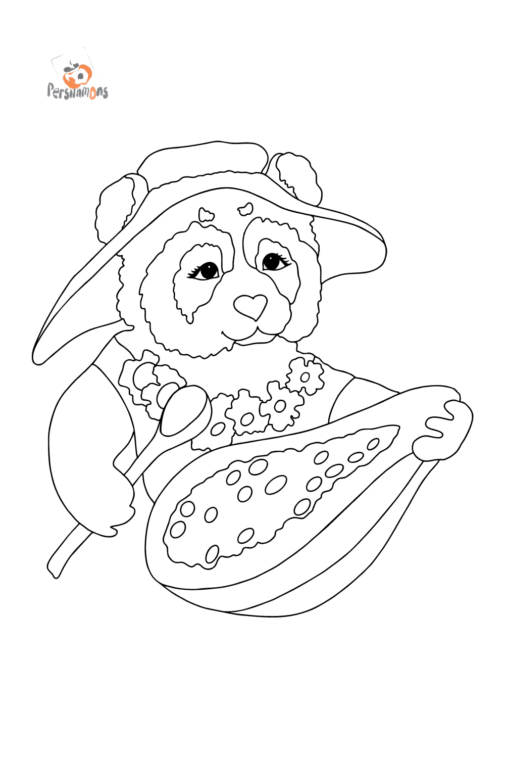 Serious panda - Cute coloring pages for Adults online