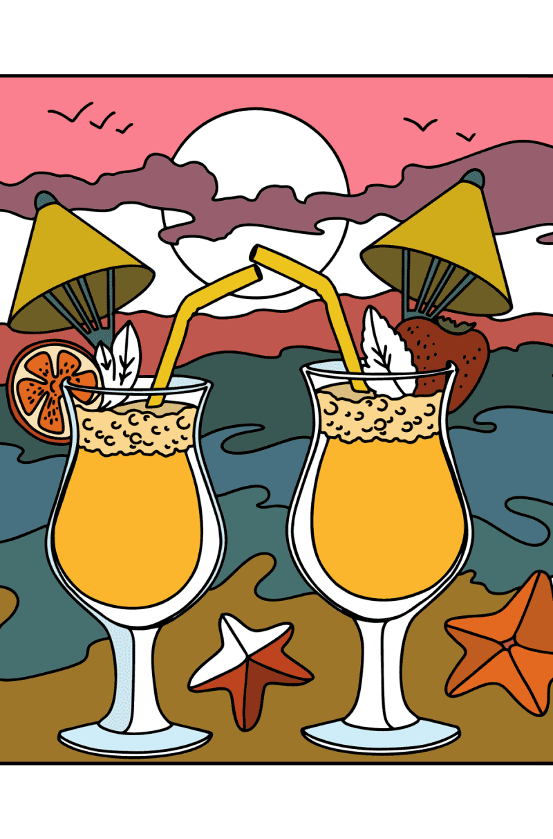 Malvorlage - Glühwein kochen ♥ Drucken und Online - für Erwachsene!