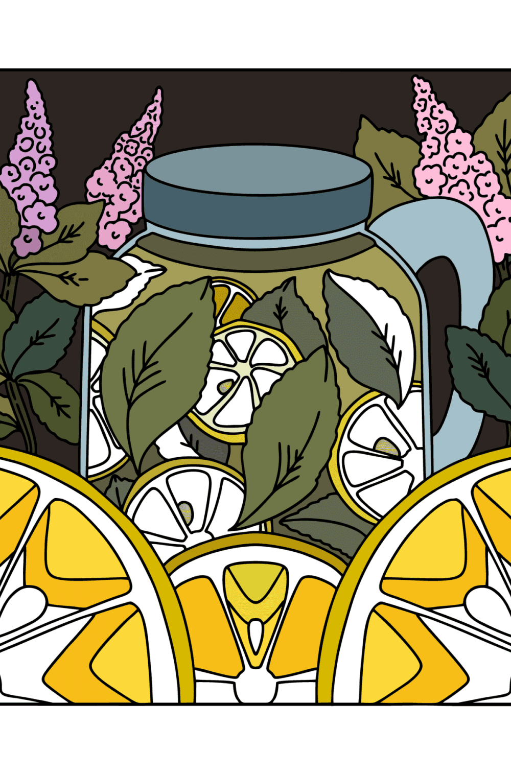Pineapple Fresh coloring page ♥ Online, and Print for Free!