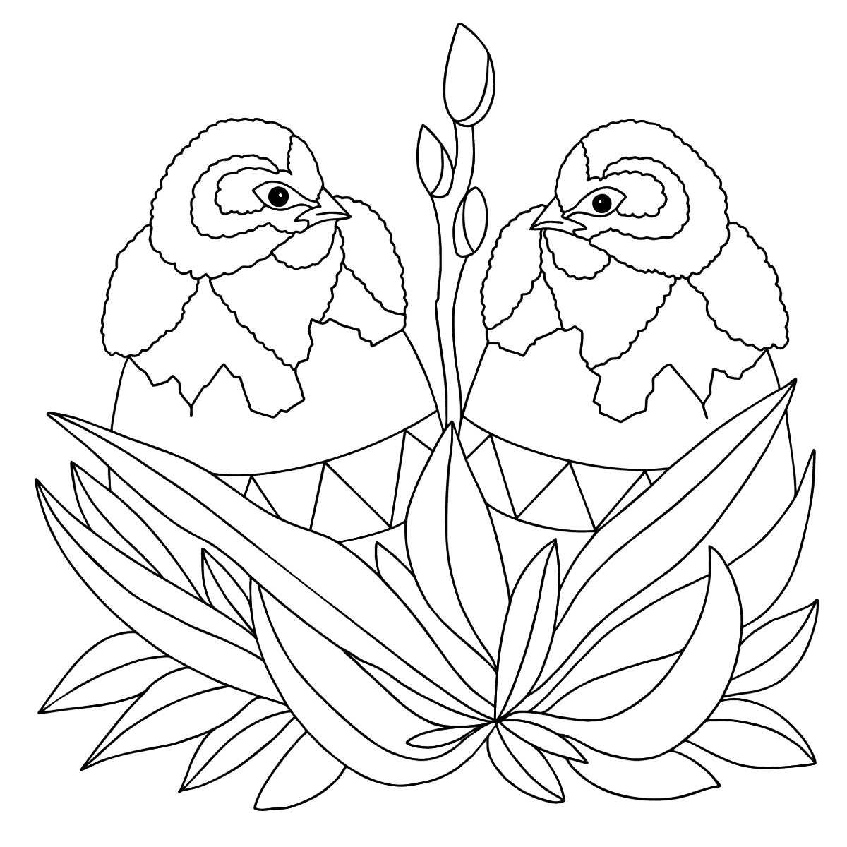 Påske Tegninger til fargelegging - Coloring-for-Adults.com