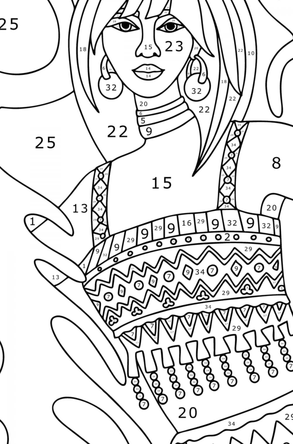African collection from Yves Saint Laurent coloring page Online