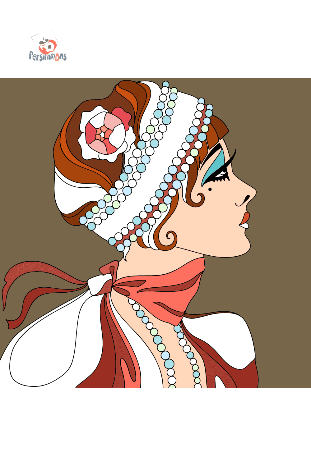 Modern fashion image coloring page | Coloring-for-Adults.com