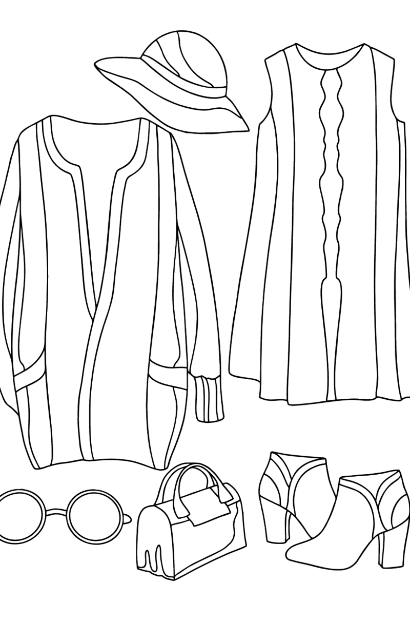 Fashion & Style coloring pages for Adults - Online or Printable