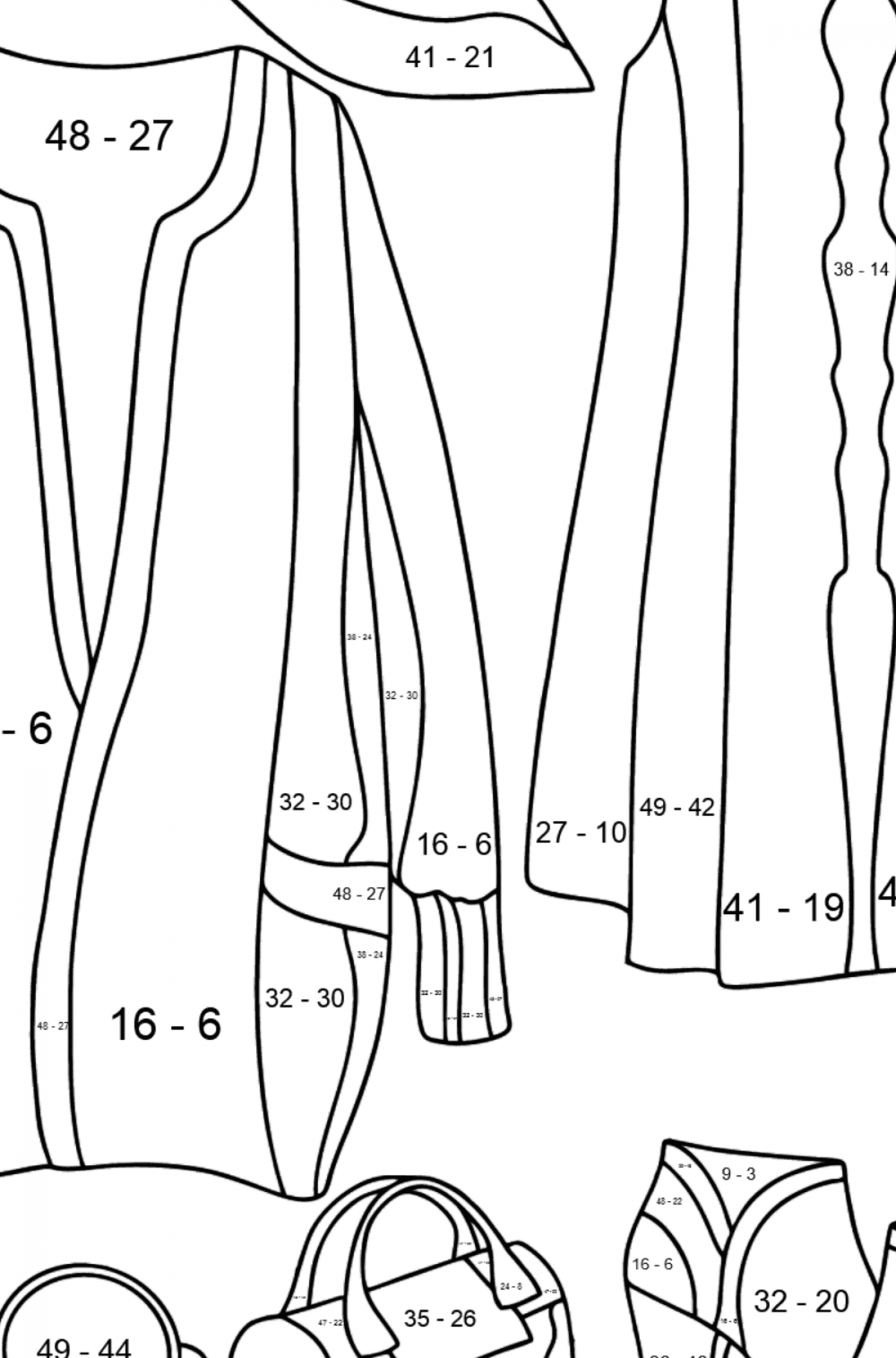 Autumn fashion clothes - Fashion & Style coloring pages