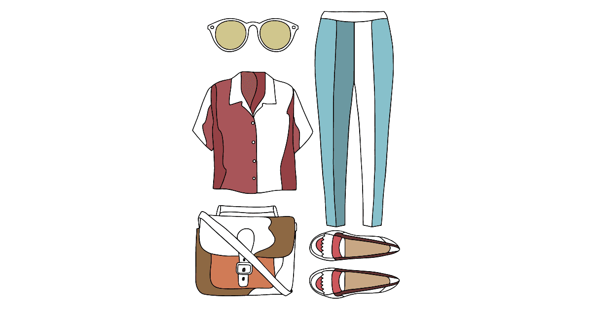 Bright feminine look - Fashion & Style coloring pages