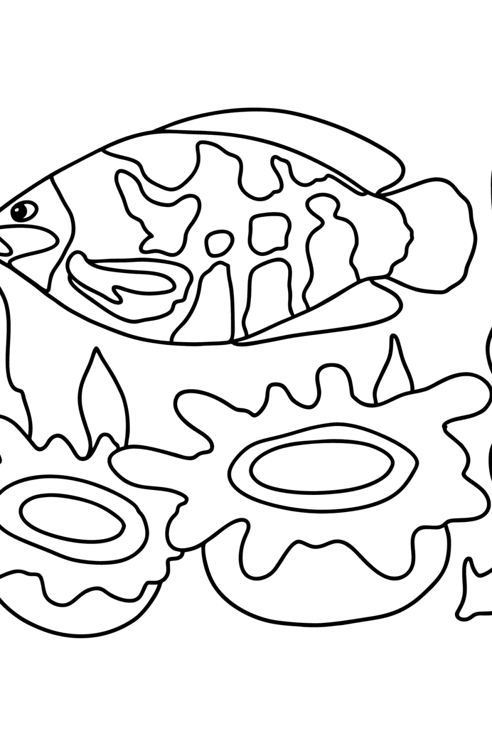 Guppy - Fish coloring pages for Adults online and printable