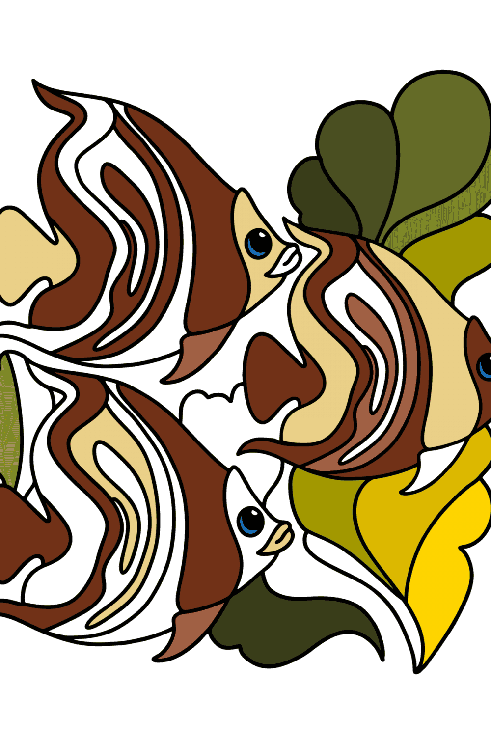 Yellow Fish coloring page ♥ Online, and Print for Free!