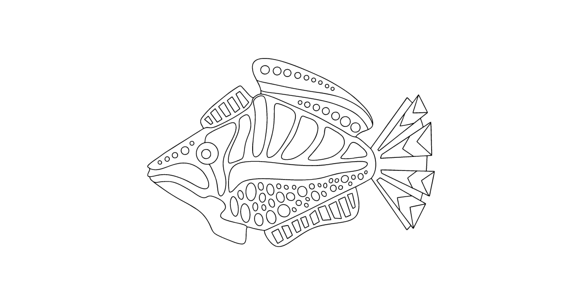 Turquoise salmon - Fish coloring pages for Adults online