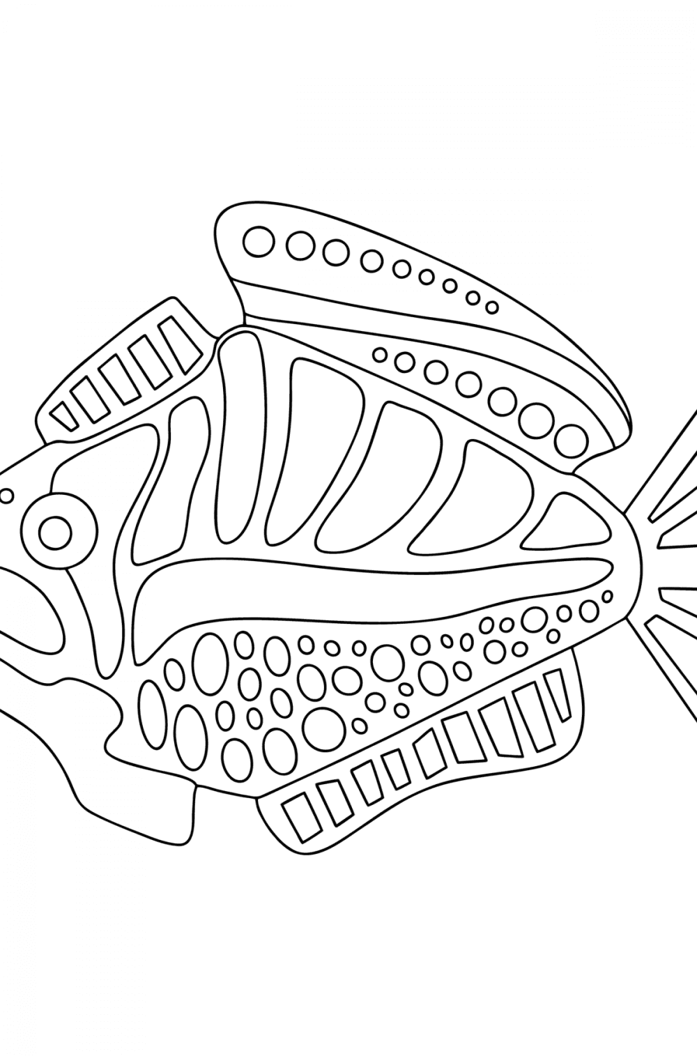 Turquoise salmon - Fish coloring pages for Adults online