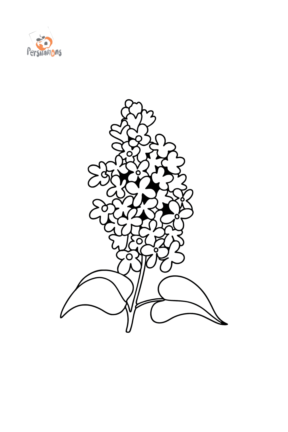 Fragrant lilac - Flowers Coloring Pages for Adults Online