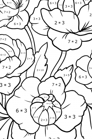 Trollius flower - Flowers Coloring Pages for Adults Online