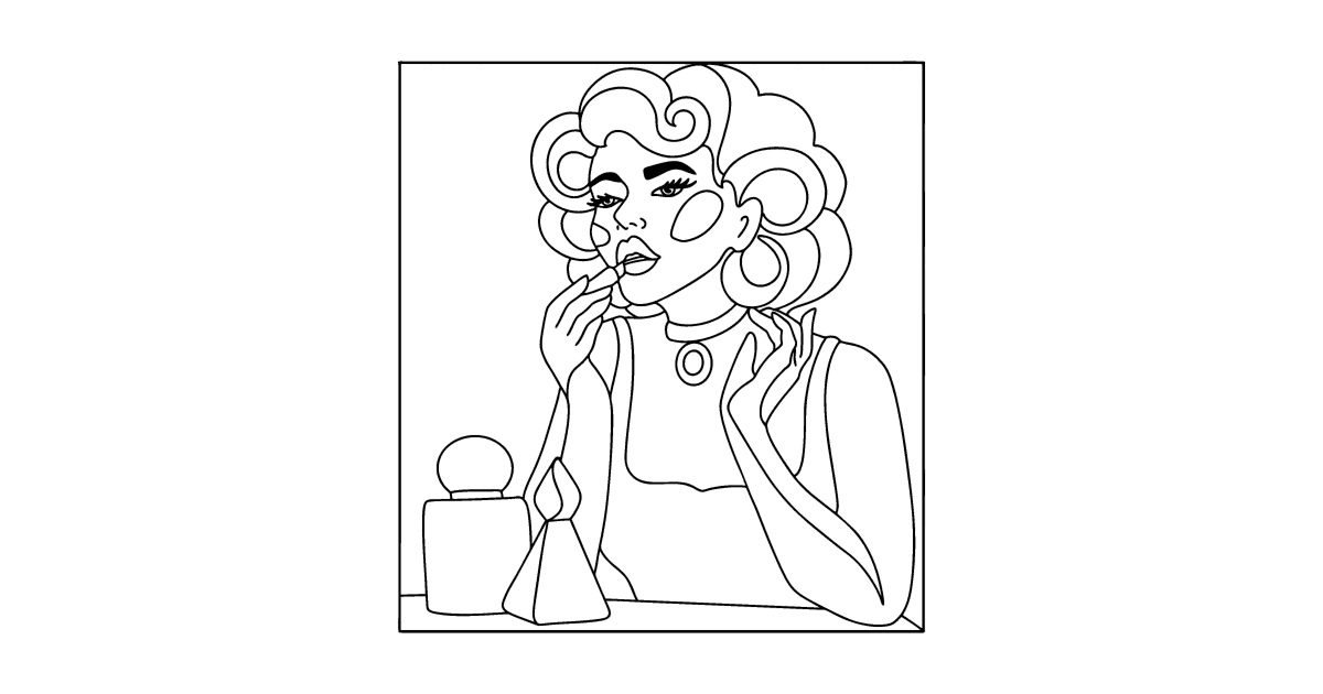 Actress - Woman coloring pages for Adults Print and Online