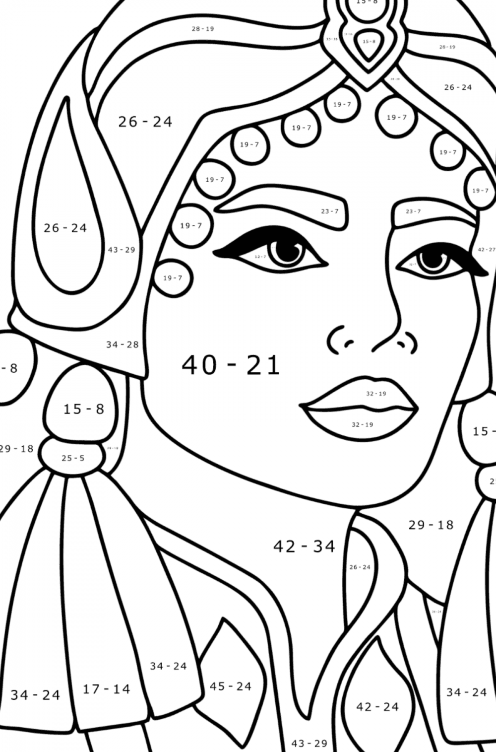 Just a beautiful woman - Woman coloring pages for Adults Online