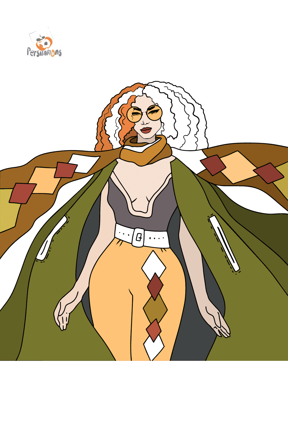 Red haired Girl - Woman coloring pages for Adults Print and Online