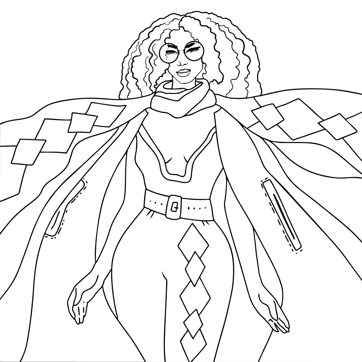 Red haired Girl - Woman coloring pages for Adults Print and Online