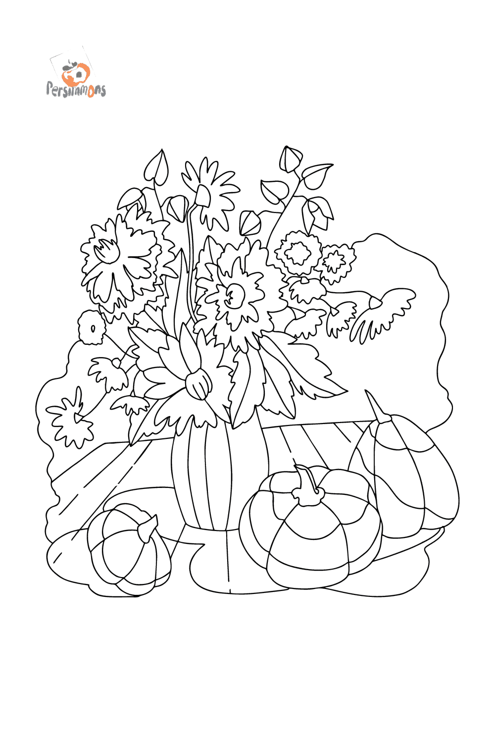 Autumn pumpkin harvest - Halloween Coloring pages for Adults