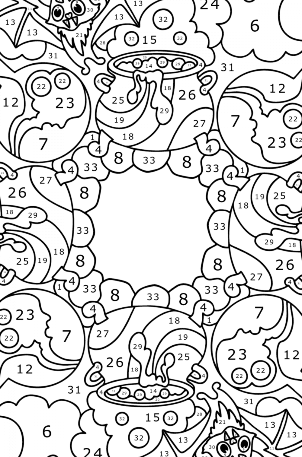 Halloween bat coloring page | Coloring-for-Adults.com