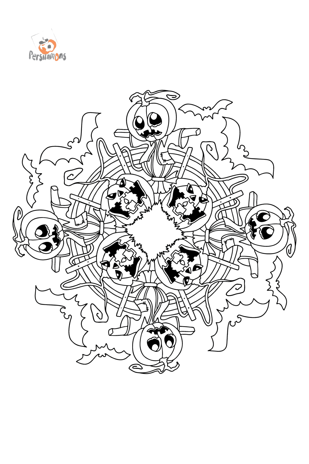 Stuffed pumpkins coloring page | Coloring-for-Adults.com