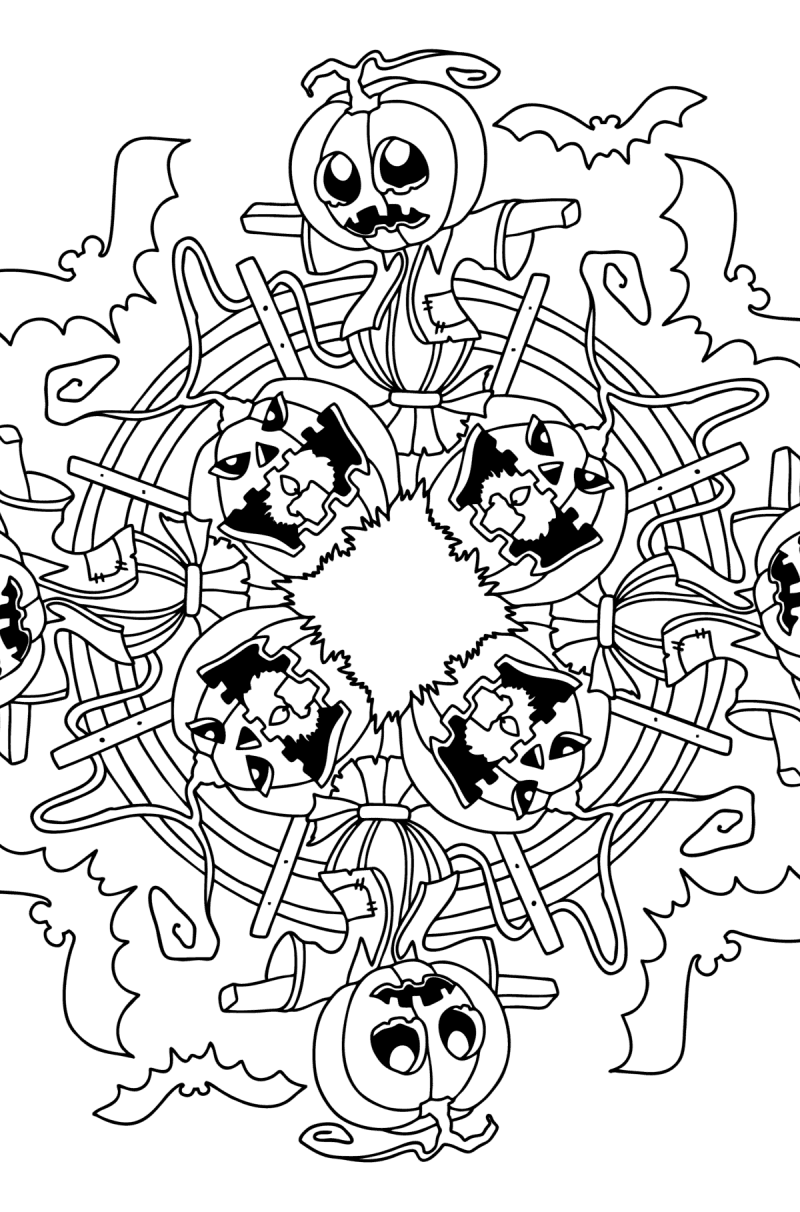 Halloween Coloring Pages for Adults - Print and Online for Free