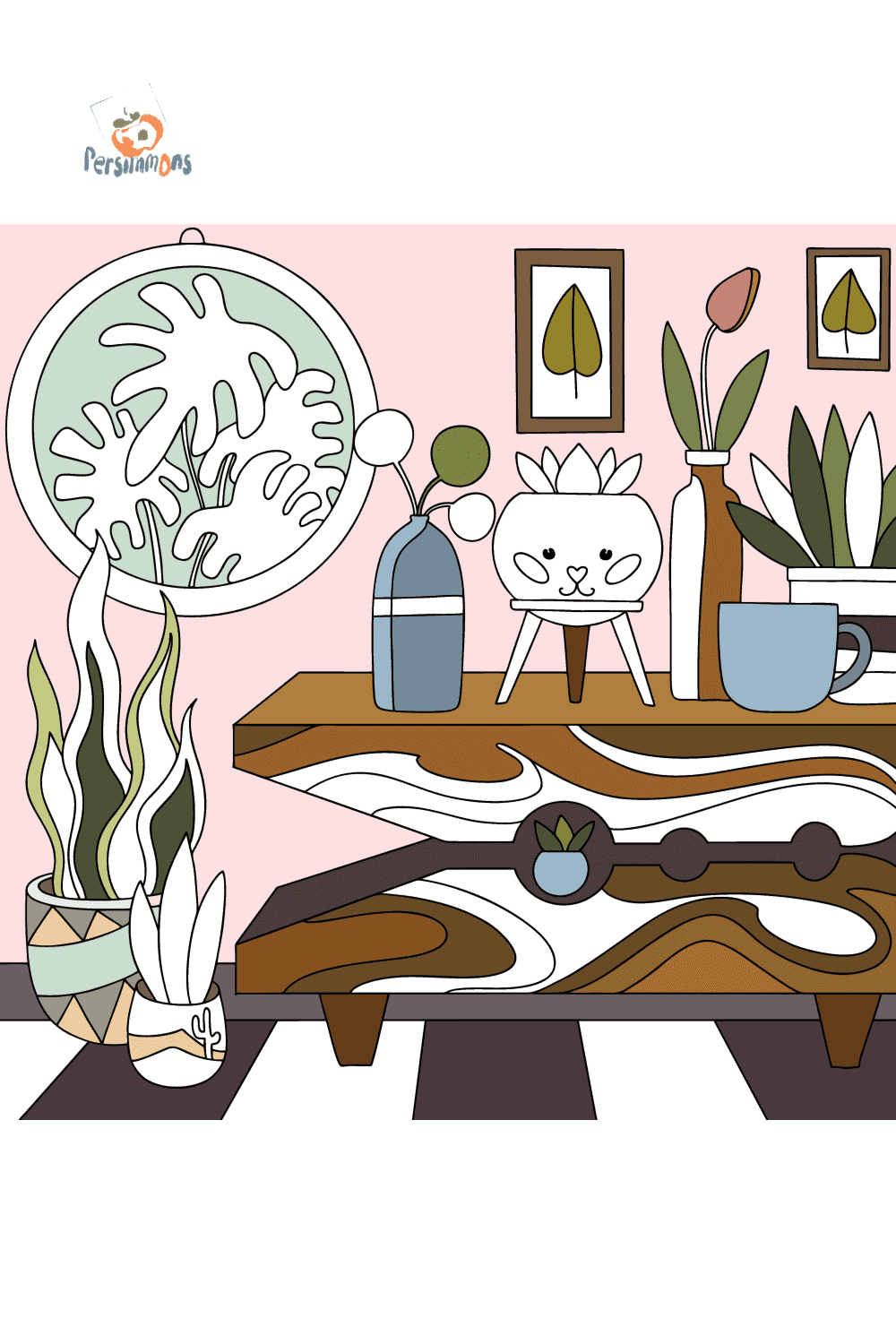 Dresser coloring page online | Coloring-for-Adults.com