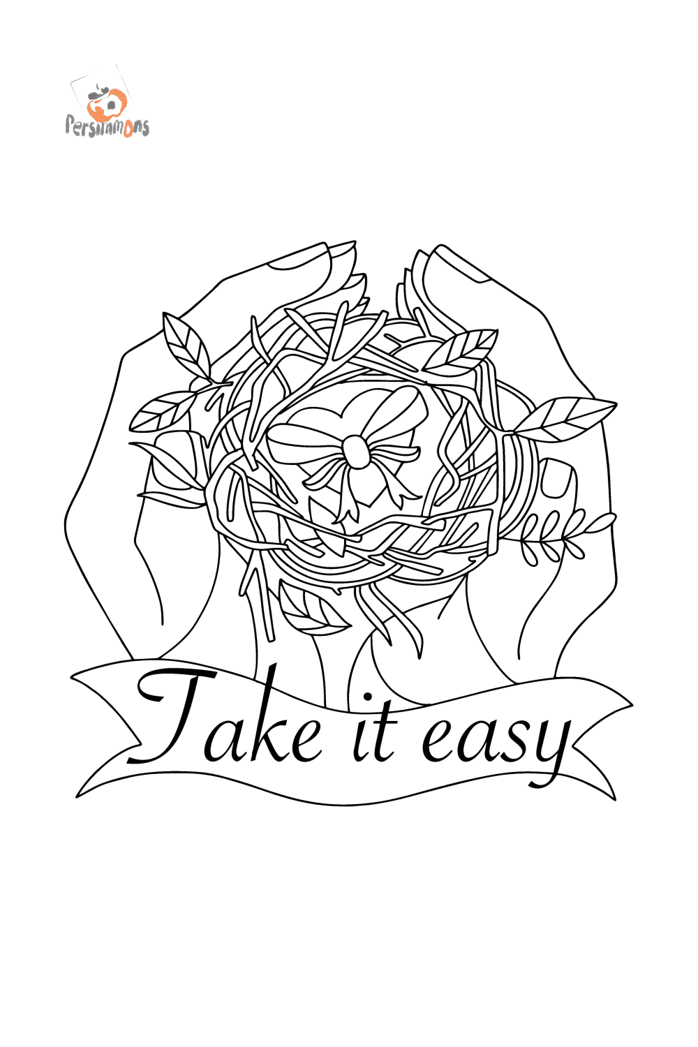 Take it easy coloring page | Coloring-for-Adults.com
