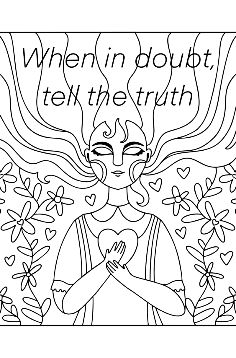 Inspirational Quotes coloring pages for Adults - Online or Printable