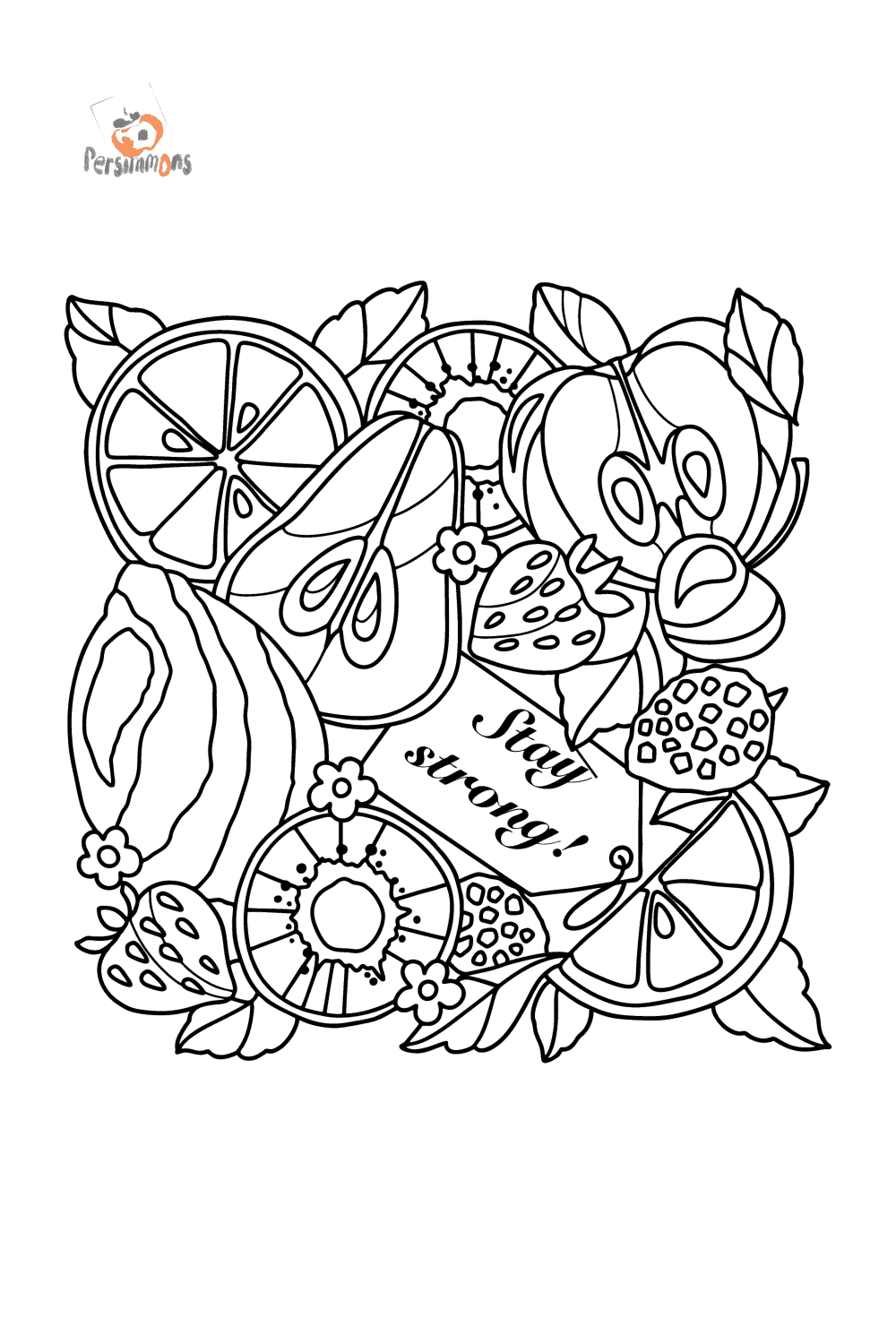 Stay Strong coloring page | Coloring-for-Adults.com