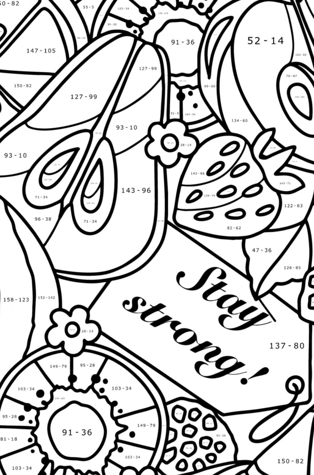 Stay Strong coloring page | Coloring-for-Adults.com