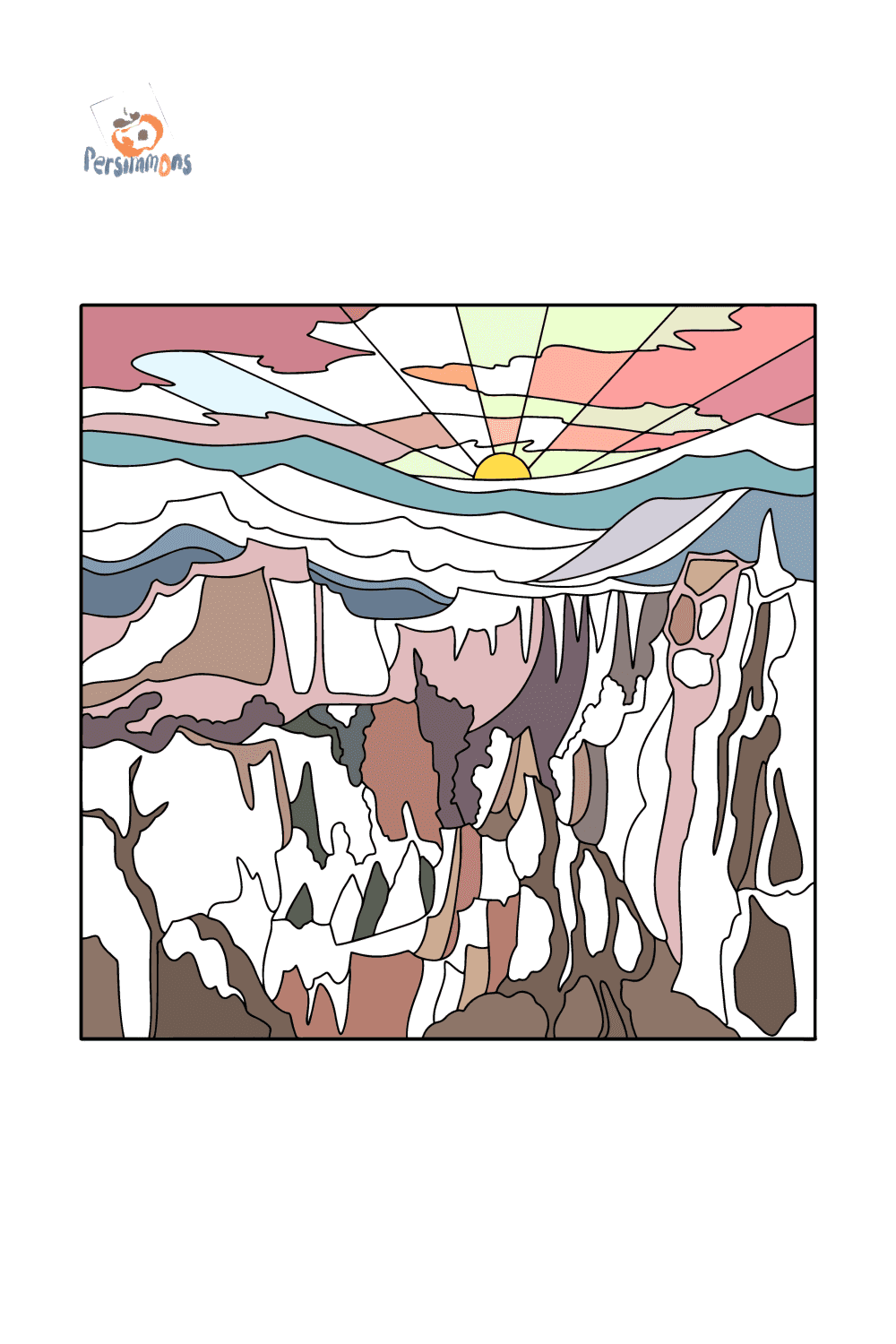 Coloriage Parc national de Bryce Canyon - En ligne ou imprimer