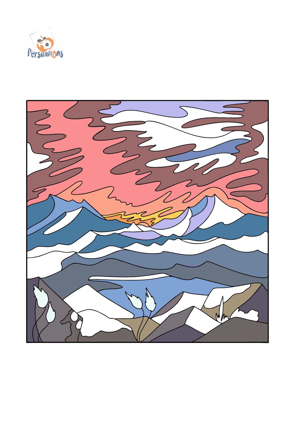 Landscape Iceland - Landscapes coloring pages for Adults