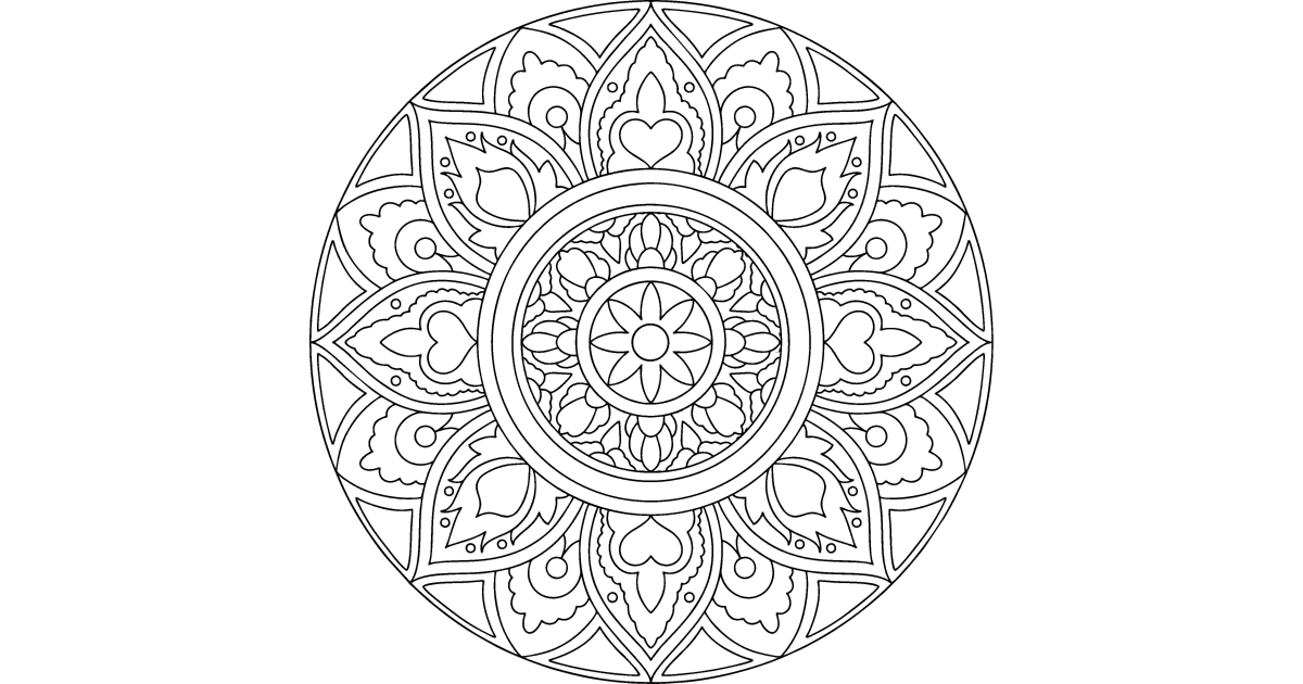 Mandala prosperity coloring page | Coloring-for-Adults.com