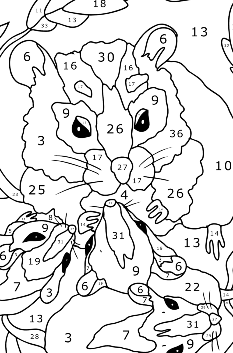 Mice - Mice coloring pages for Adults online and printable