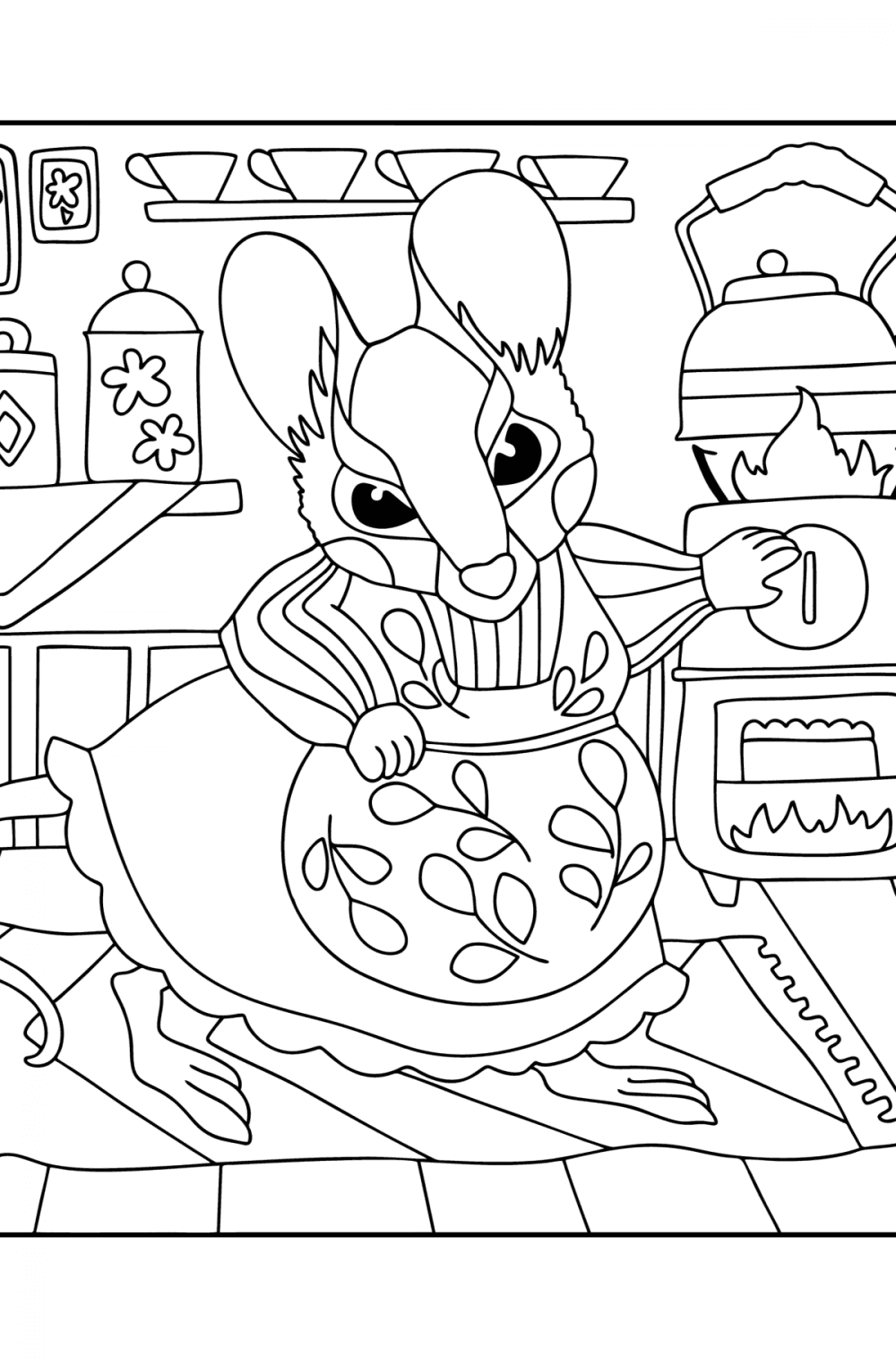 Mice coloring pages for Adults - Online or Printable