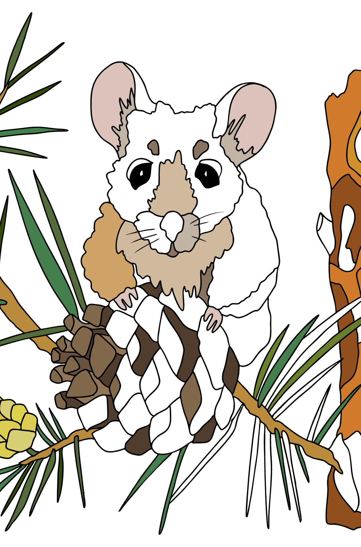 Mewarnai gambar Mandala - Mouse dan Keju | Coloring-for-Adults.com
