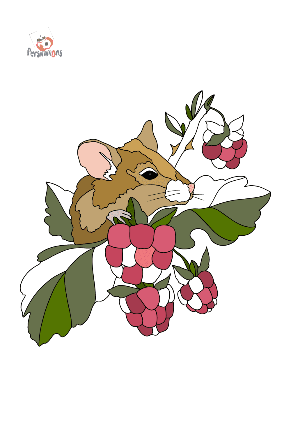 Charming little mouse - Mice coloring pages for Adults online