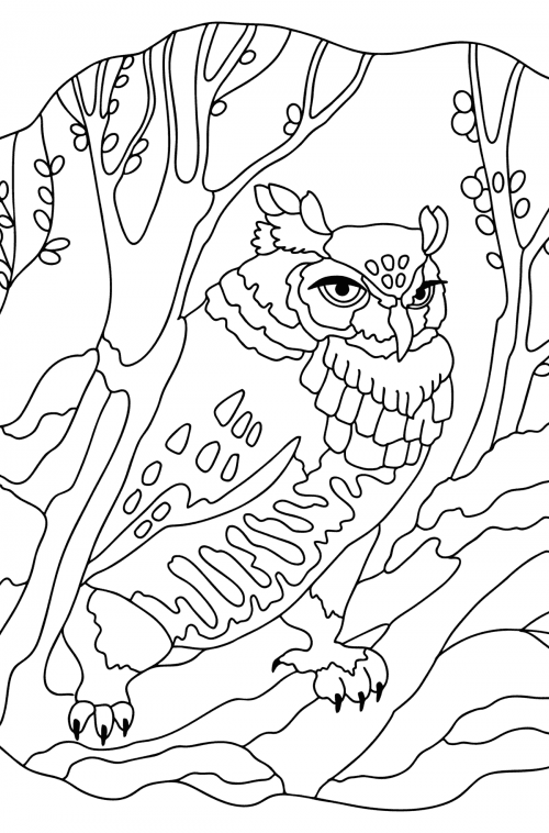 Arend Uil Kleurplaat voor volwassenen - Coloring-for-Adults.com