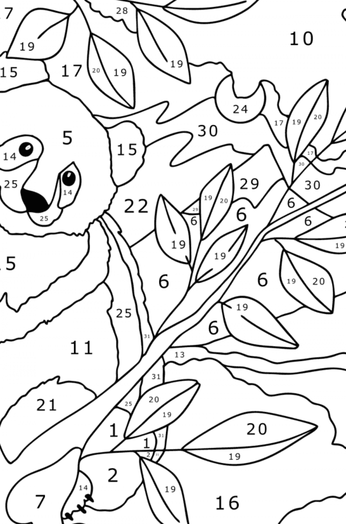 Adorable panda - Pandas coloring pages for Adults online
