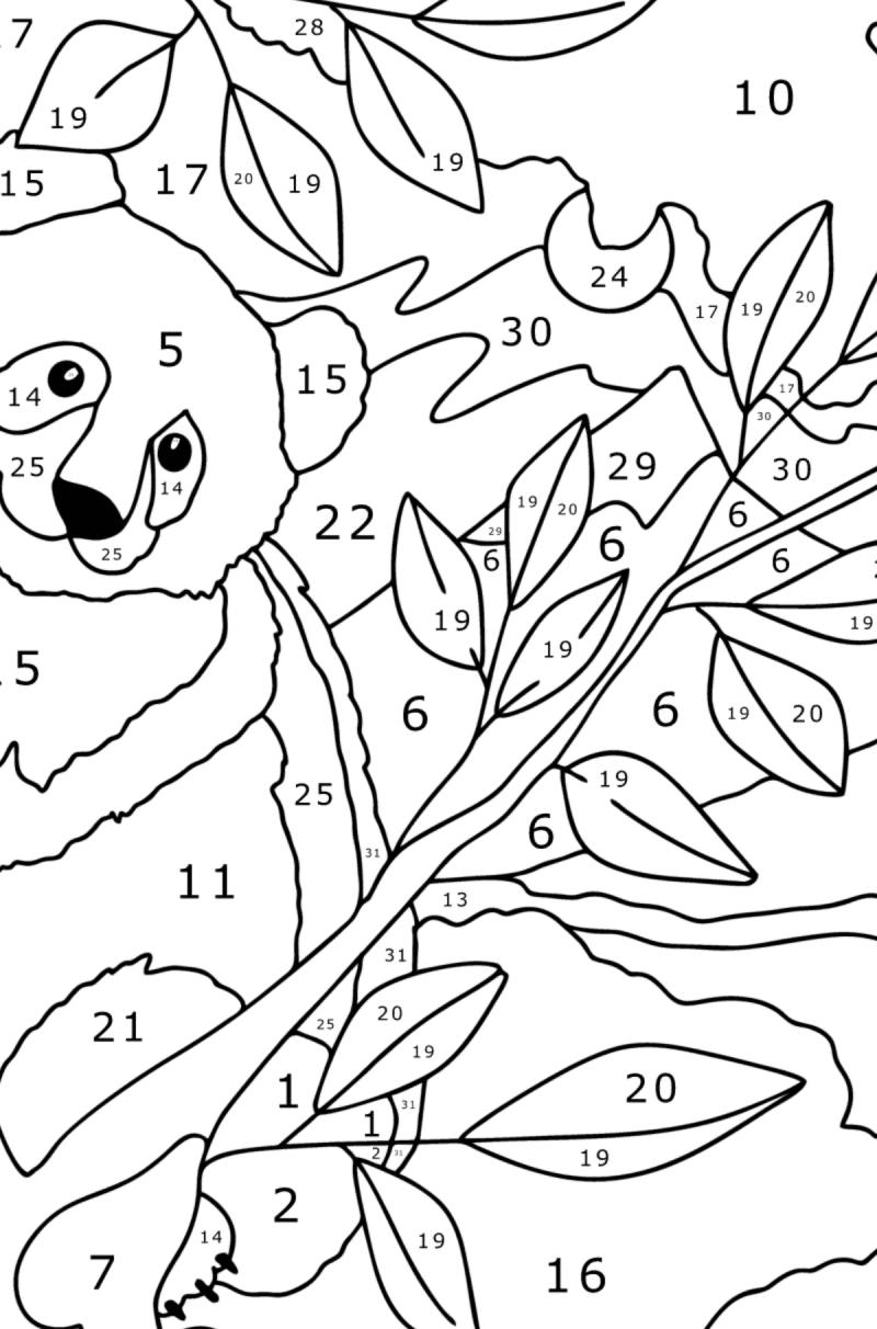 Adorable panda - Pandas coloring pages for Adults online